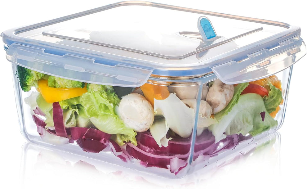 NUTRIUPS 3.3L Large Glass Food Storage Containers Set